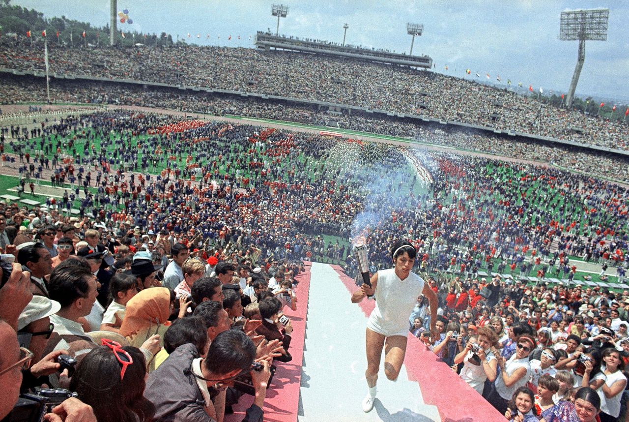 1968 Mexico City Games marked by protest, falling records
