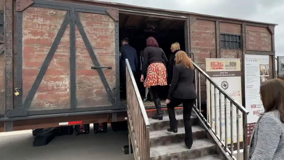 Traveling exhibit explains Holocaust cattle cars