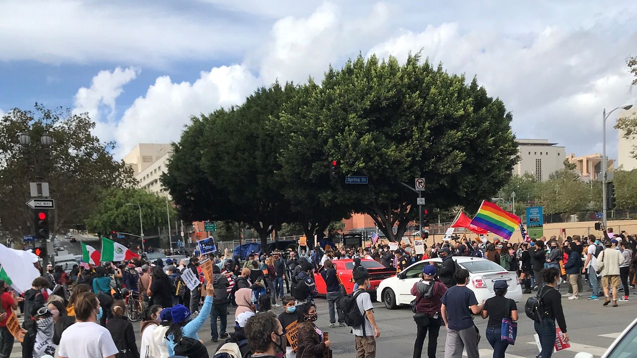 Thousands Celebrating Biden's Presidential Victory in LA