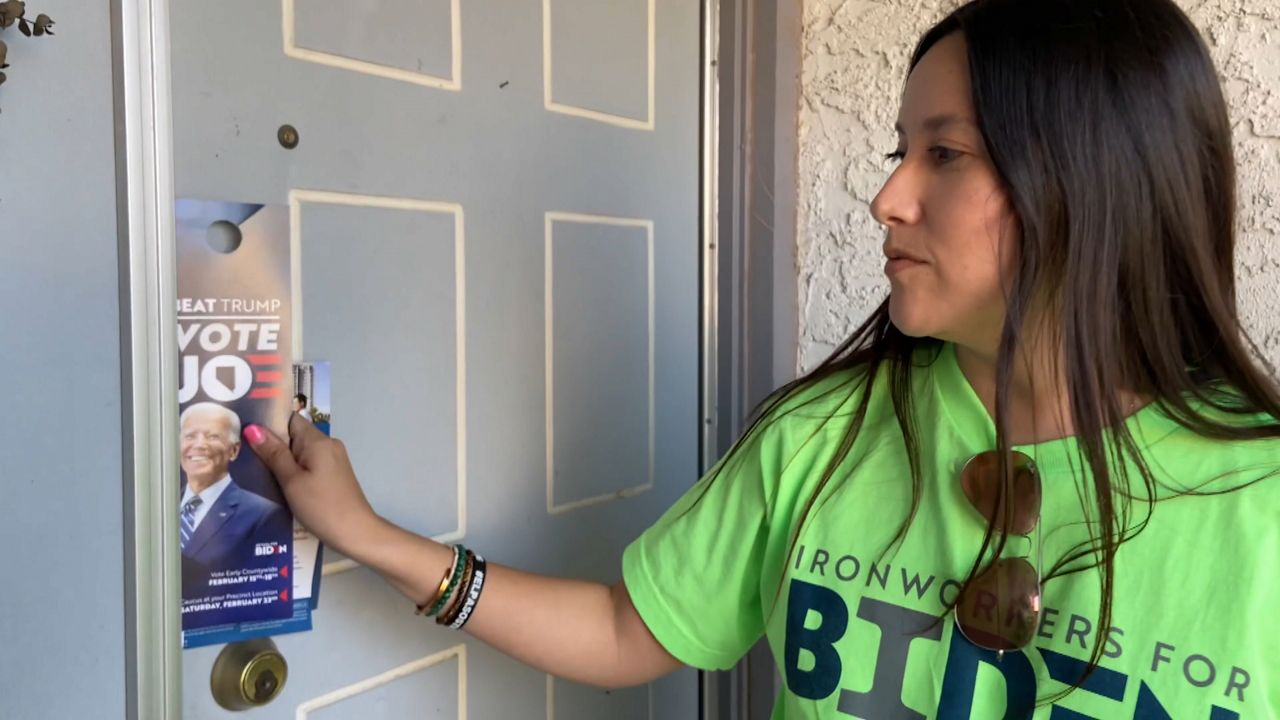 Iowa Caucuses La Woman Canvassing For Biden