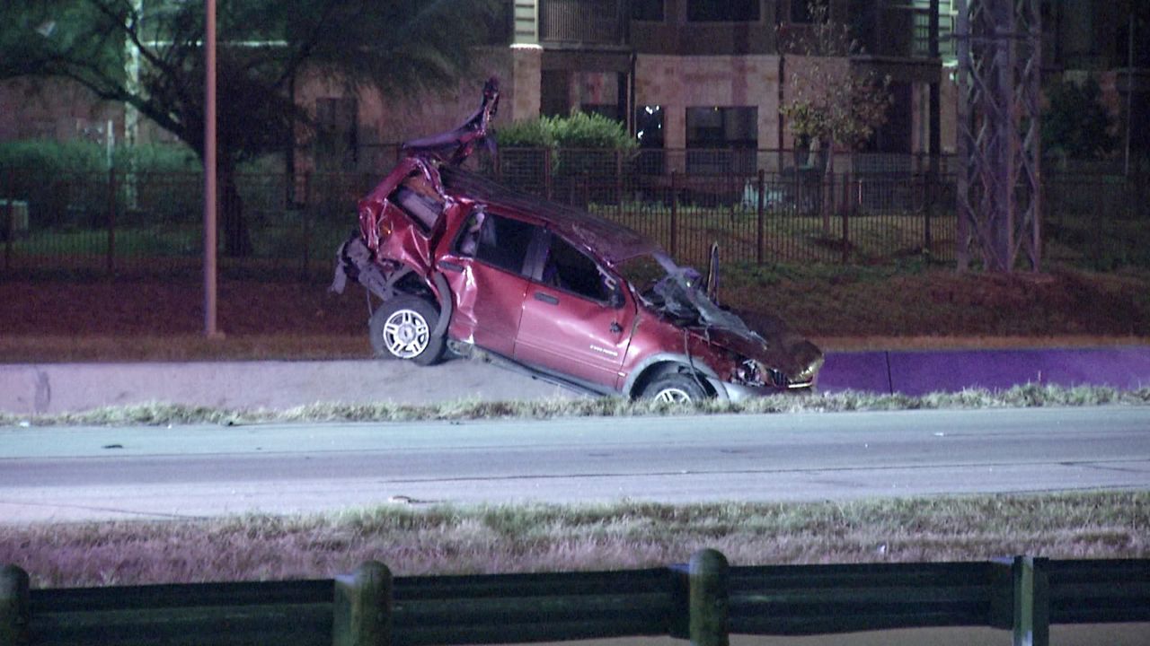 Woman Trapped In Car During Fiery Crash