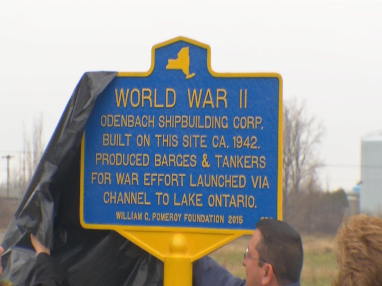 Historic Sign Remembering Odenbach Shipyard Unveiled
