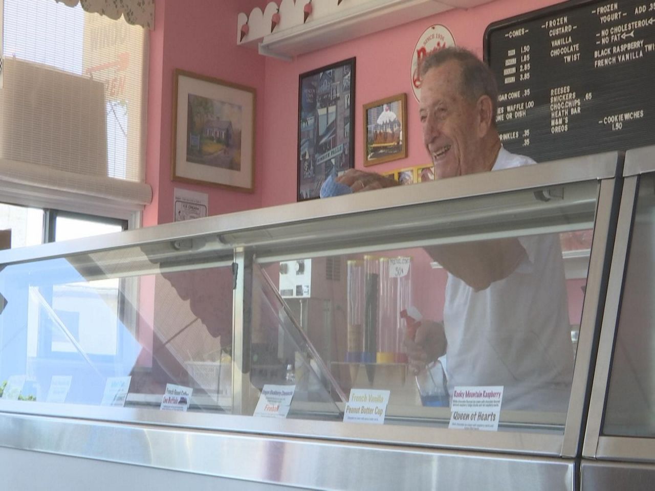 Family Run Ice Cream Parlor's Key To Success Is 95-Year-Old Owner