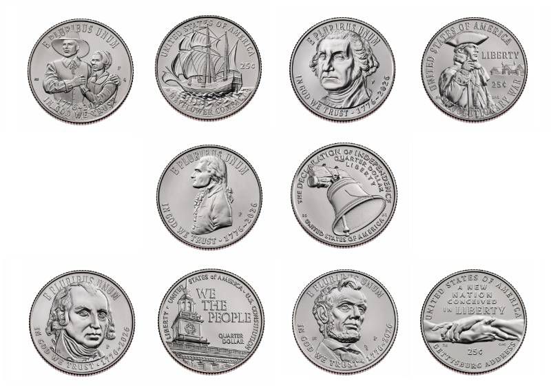 New coins will commemorate 250th anniversary of America