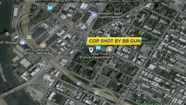 Police officer shot with BB gun in the Bronx