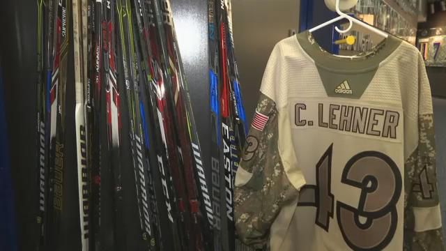 Sabres' Lehner wears 43 in warmups for Craig Lehner