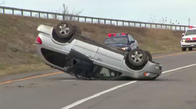 Shoplifting Suspects Flip Vehicle After Police Chase, Crash