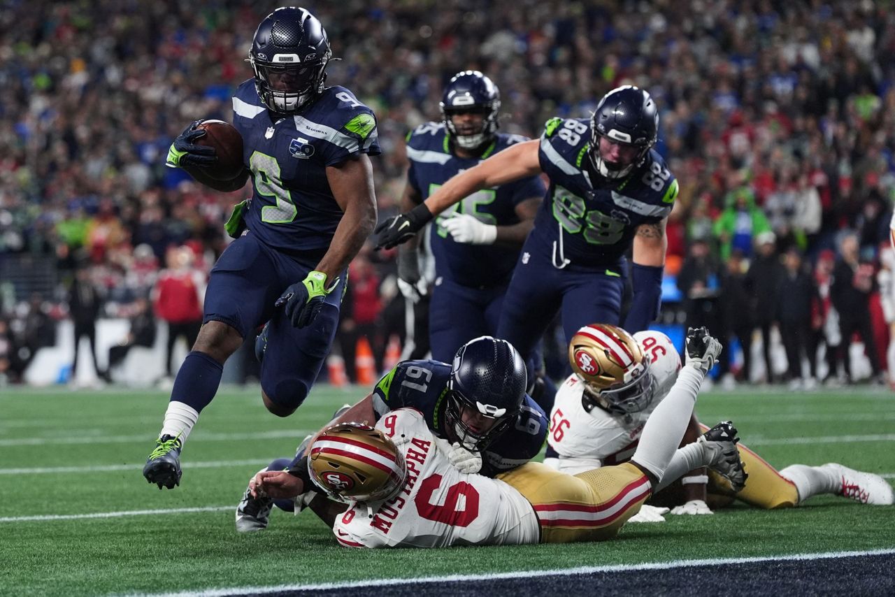 Broncos beat Bills but lose Nix, Seahawks rout 49ers to advance to ...