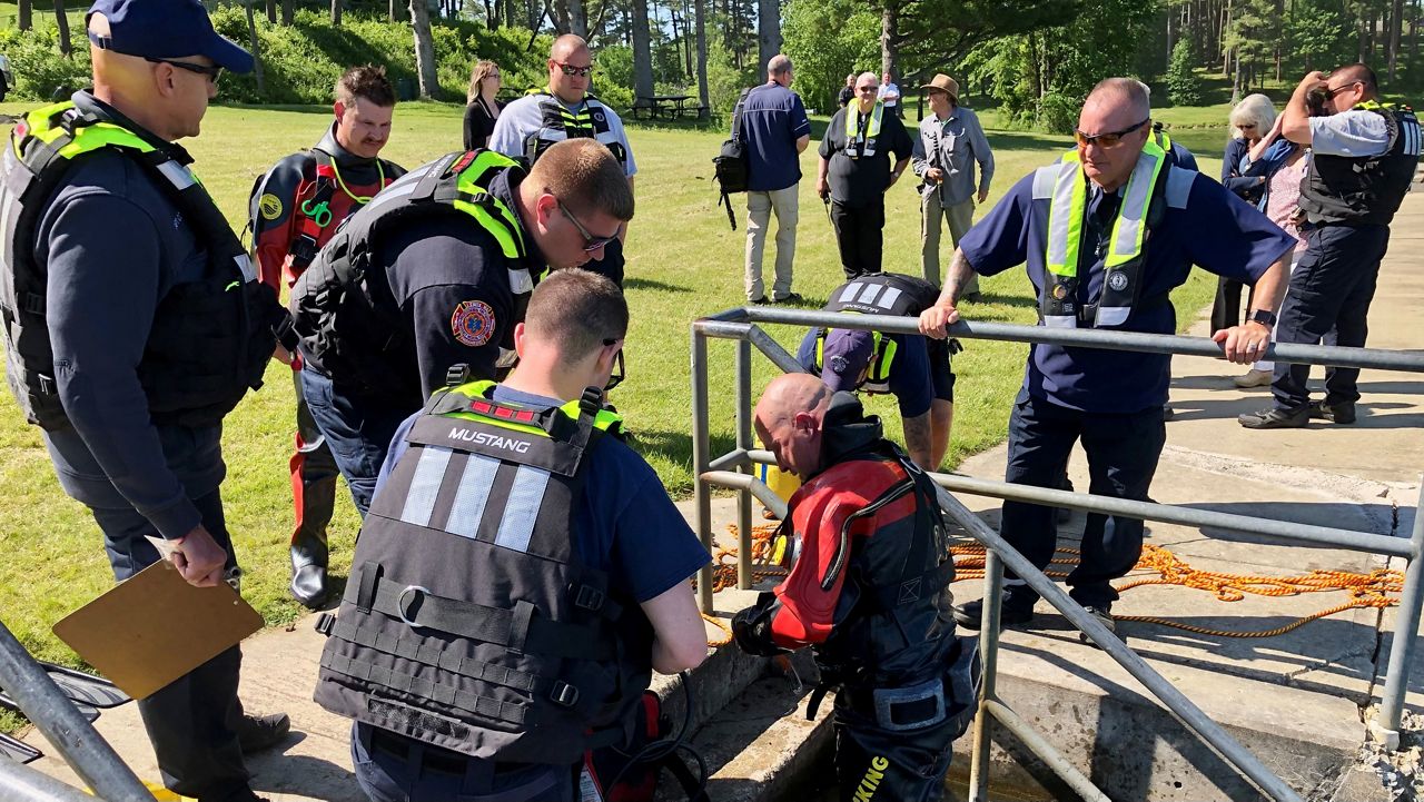 Dive rescue training drill held on Pontoosuc Lake