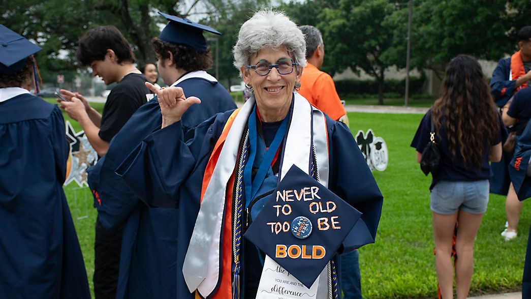 71 year old returns to finish UTSA degree