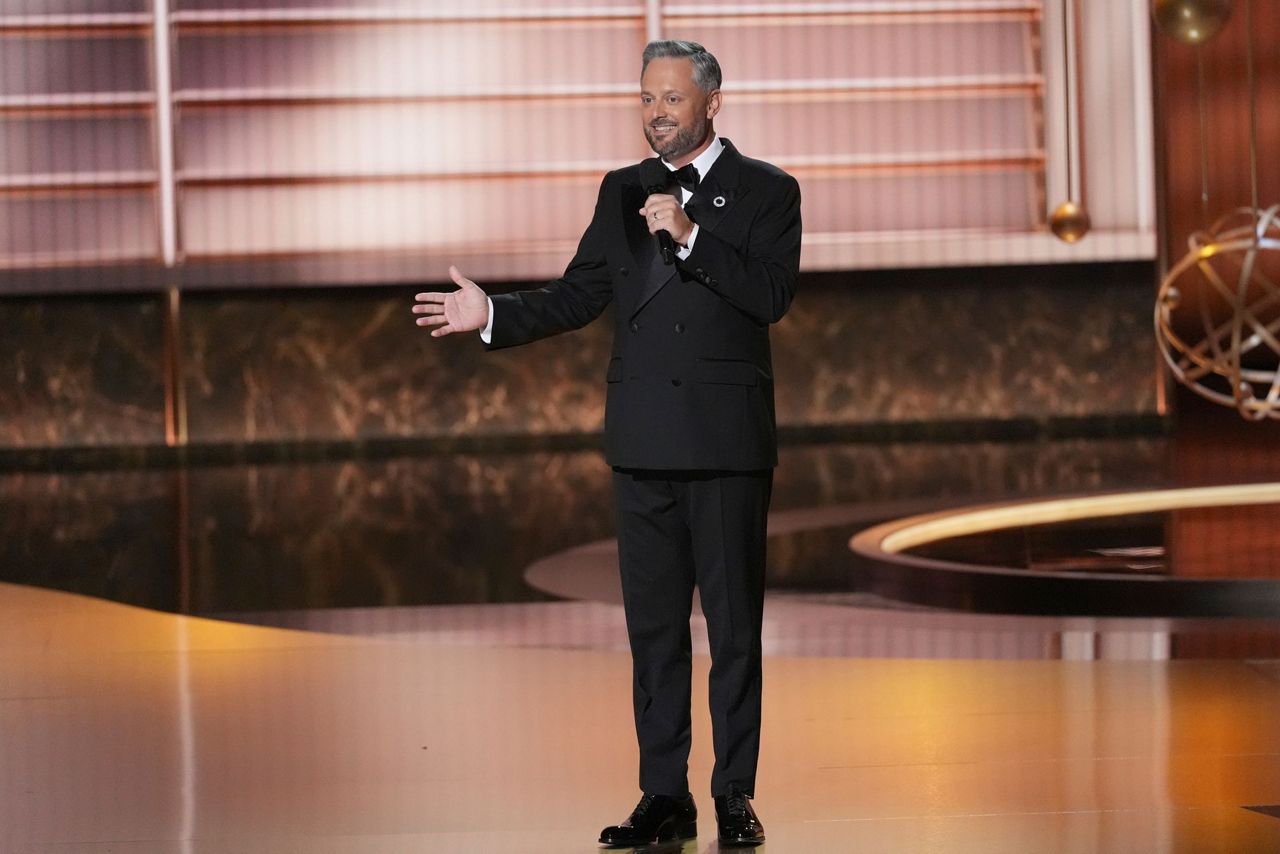 Emmys host Nate Bargatze pokes fun at the TV industry and fails with ...