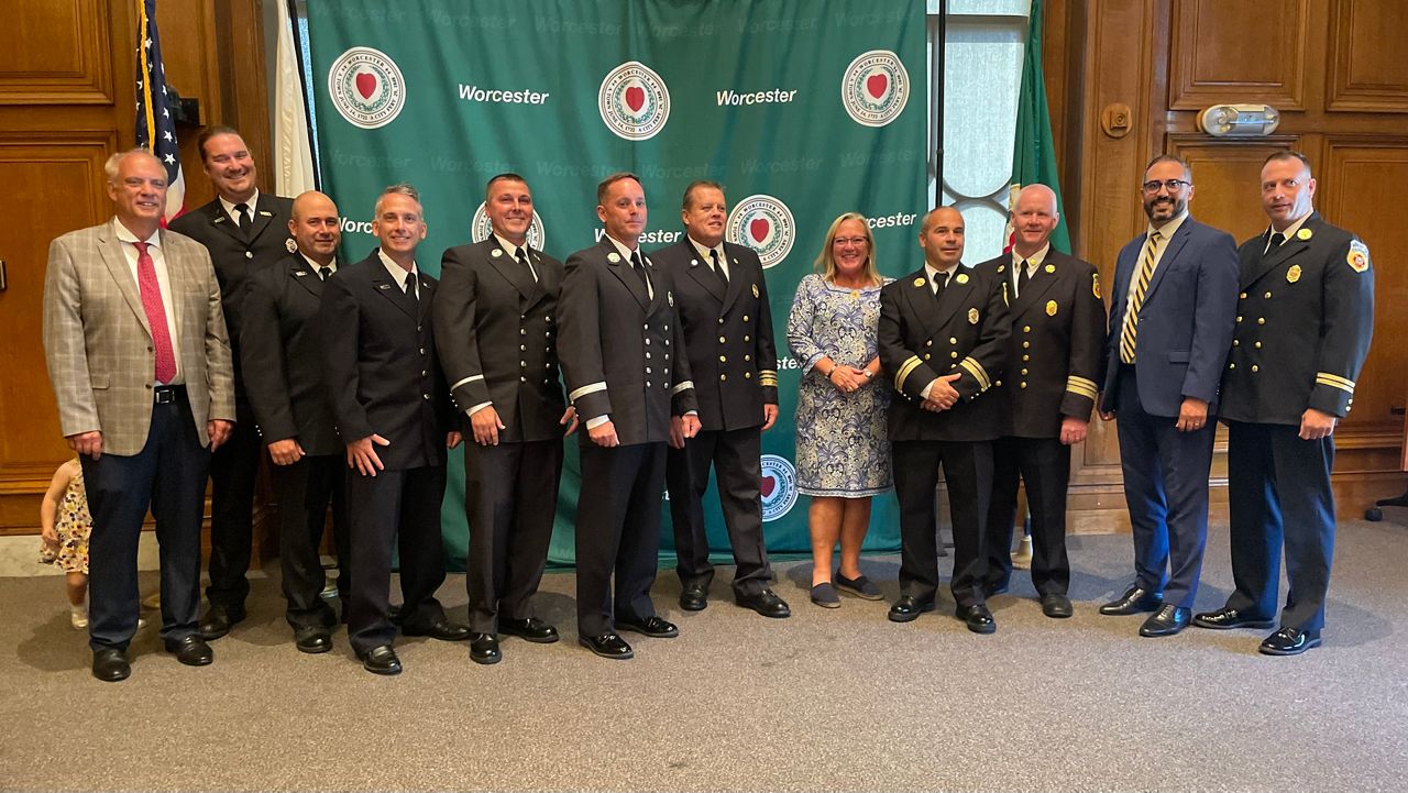 Worcester Fire Department holds promotion ceremony