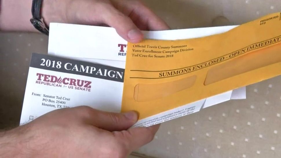 Ted Cruz campaign seeks contributions with 'summons' mailer