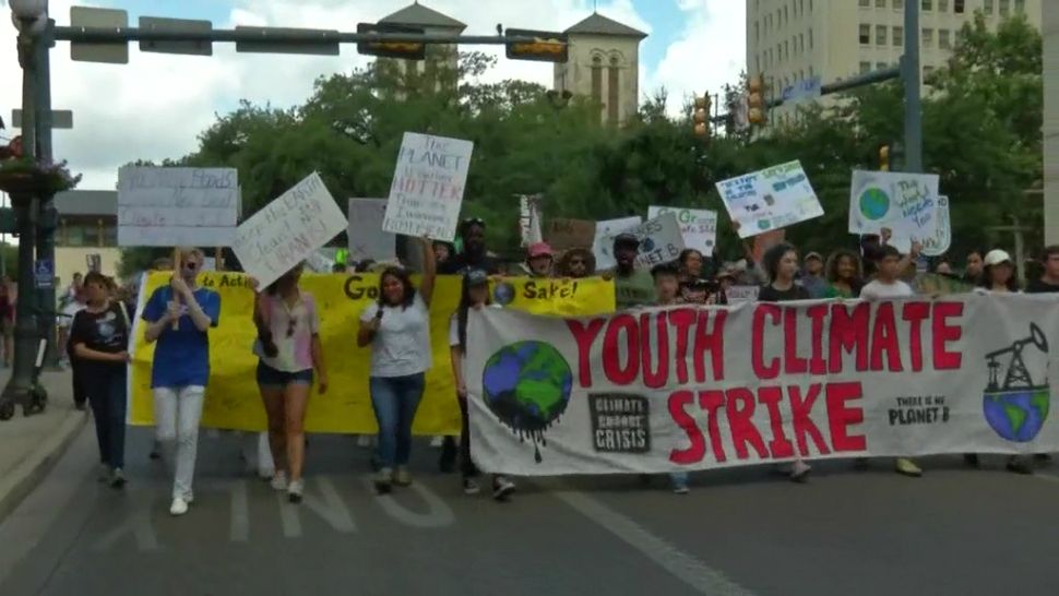 Students Rally Downtown for Youth Climate Strike