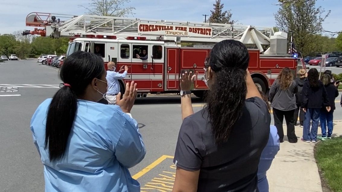 Community Honors Nurses With Car Parade
