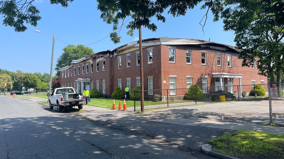 AIC building damaged Thursday by large fire