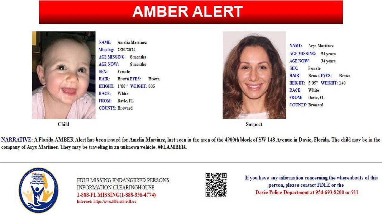 AMBER Alert canceled for missing South Florida infant