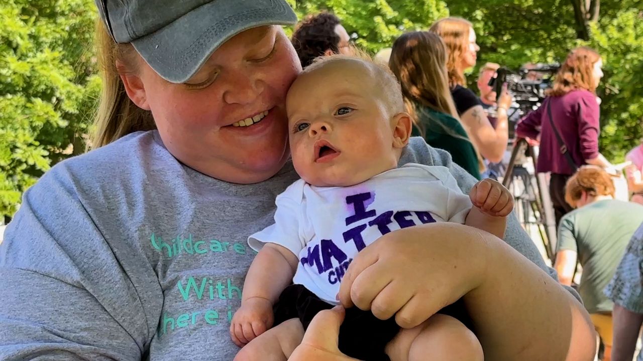 Rally to save Child Care Counts program