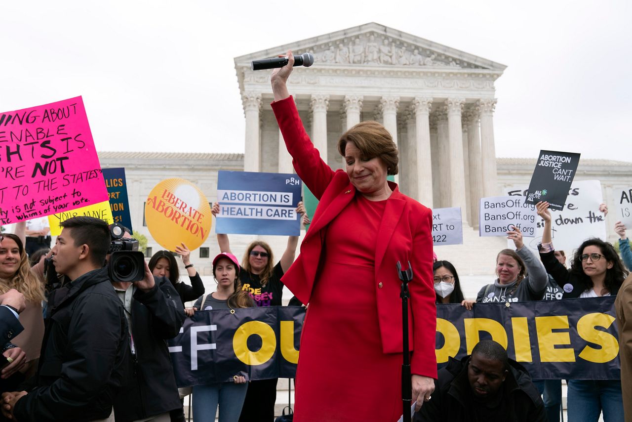 ‘I am angry’: Elizabeth Warren joins Supreme Court protests
