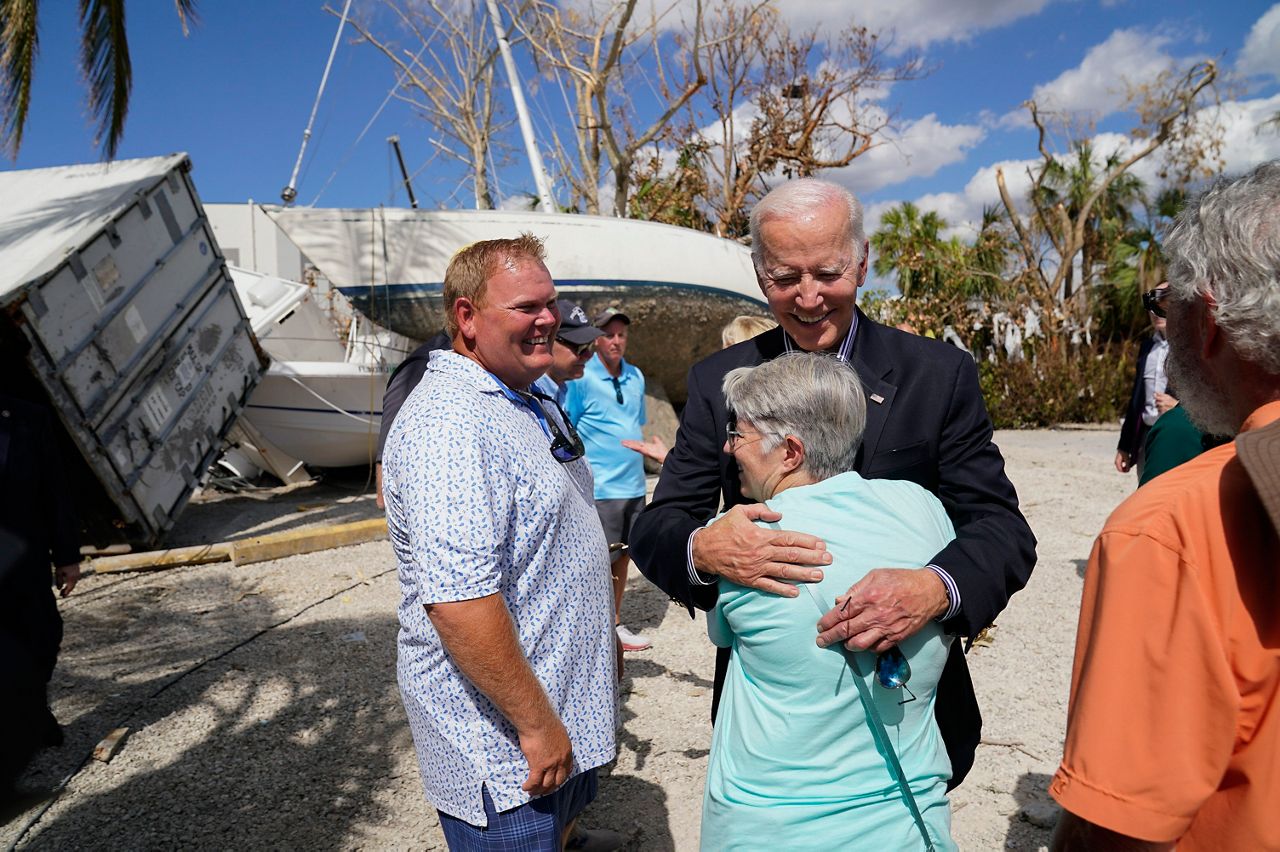 Biden views hurricane damage in Fort Myers, meets DeSantis