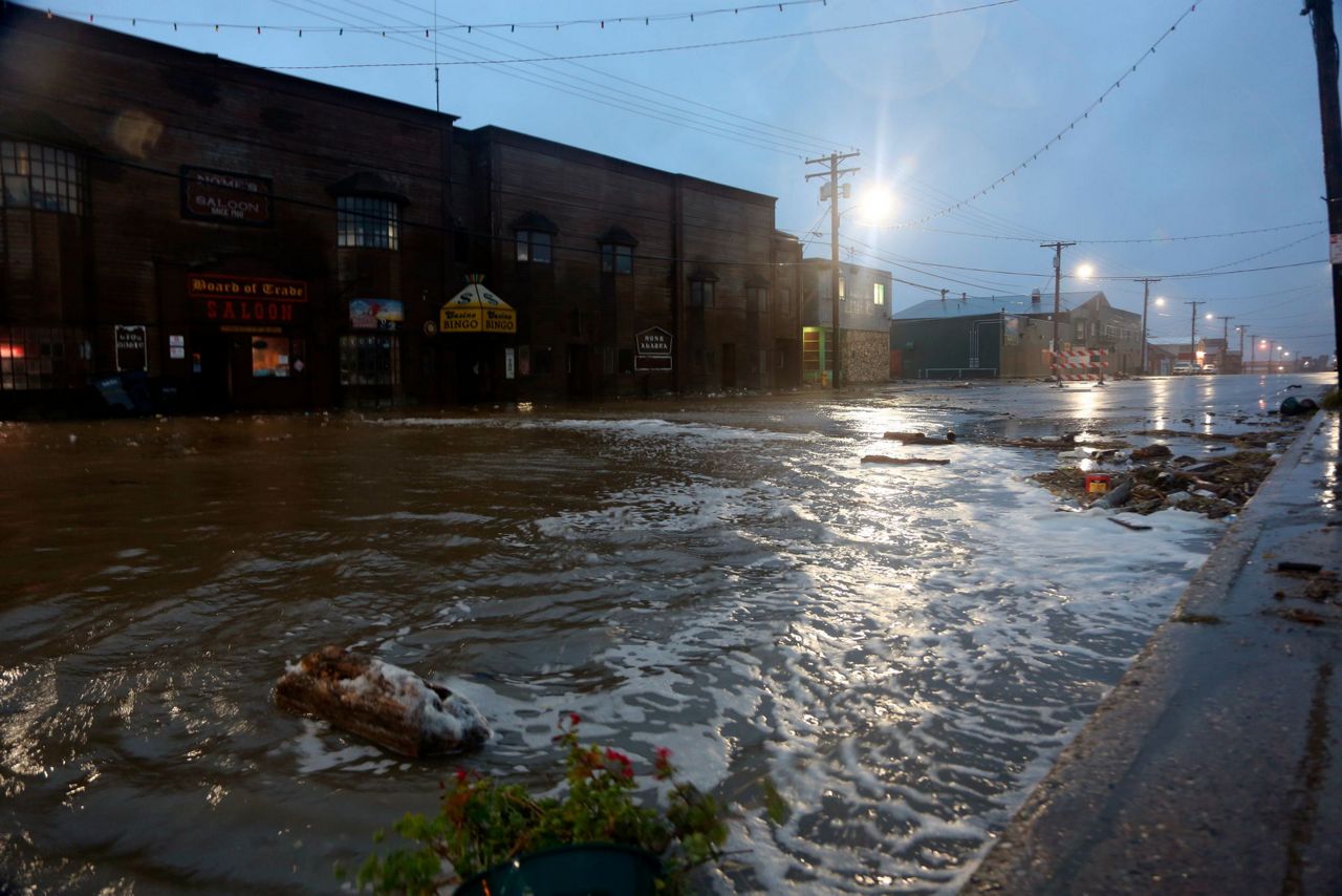 Flood waters receding after storm batters western Alaska