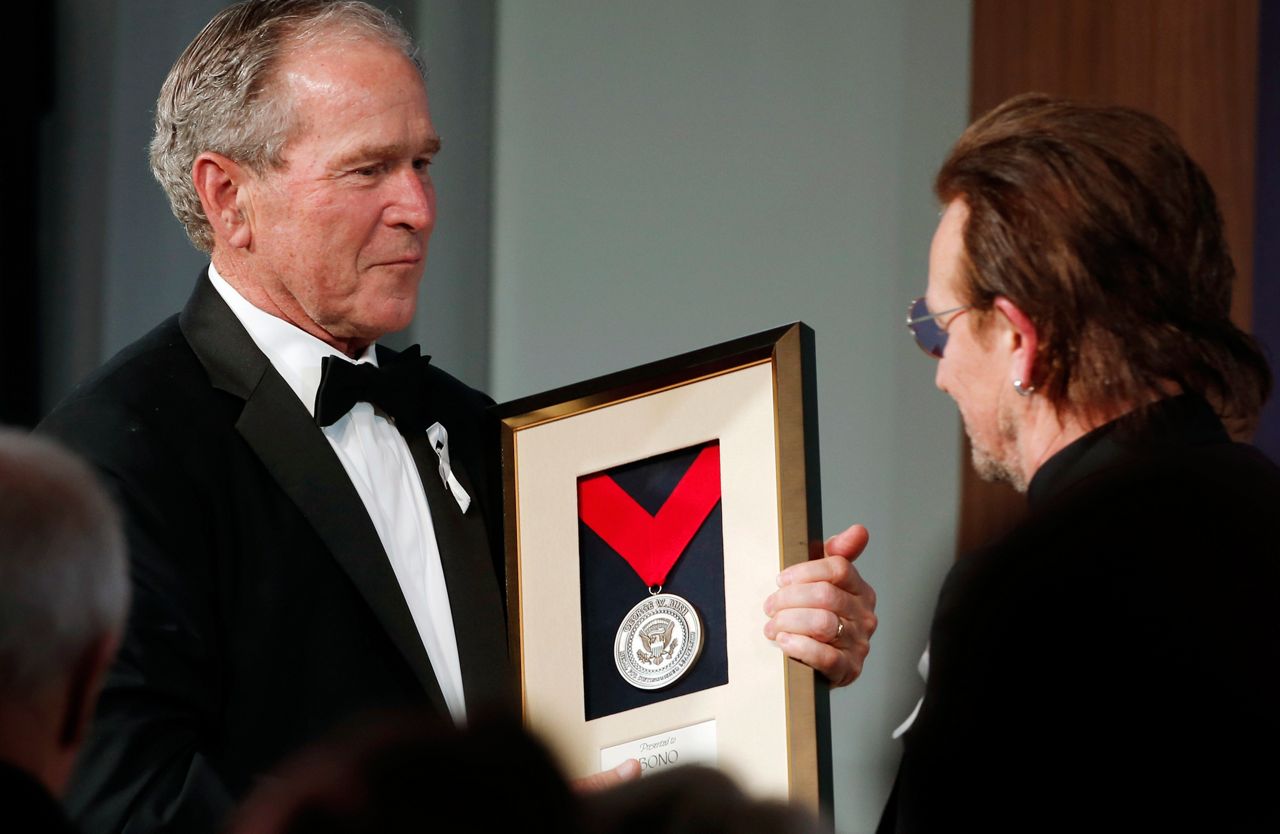 Bono gets new George W. Bush Medal for leadership