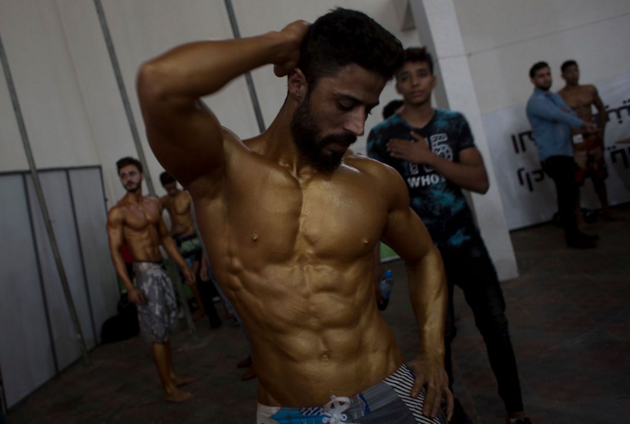 AP PHOTOS: In Gaza, bodybuilding competition provides escape