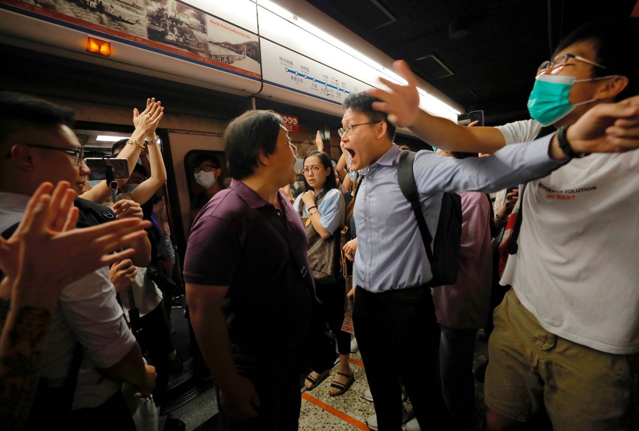 Hong Kong protesters hit subway to disrupt morning commute