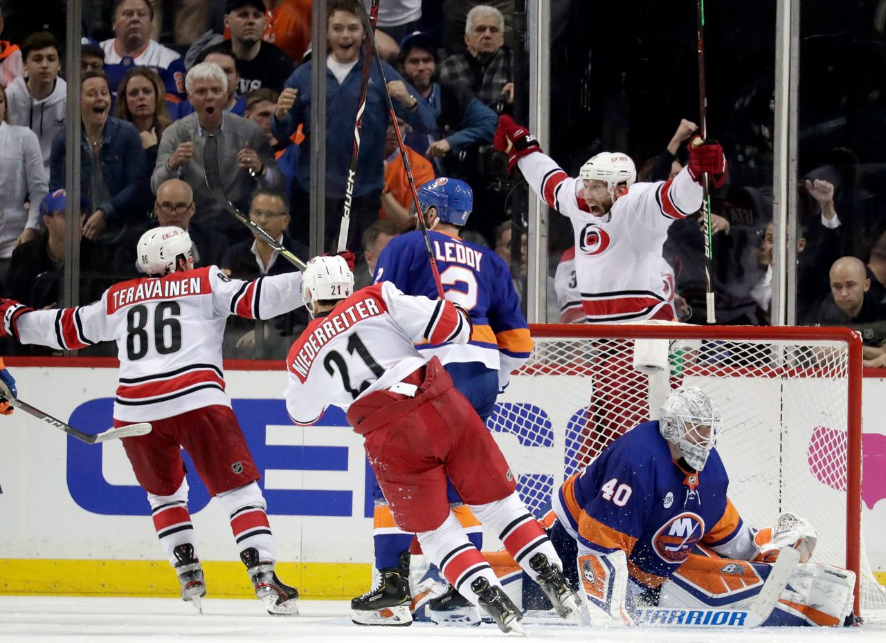 Staal lifts Hurricanes past Islanders 1-0 in OT in Game 1
