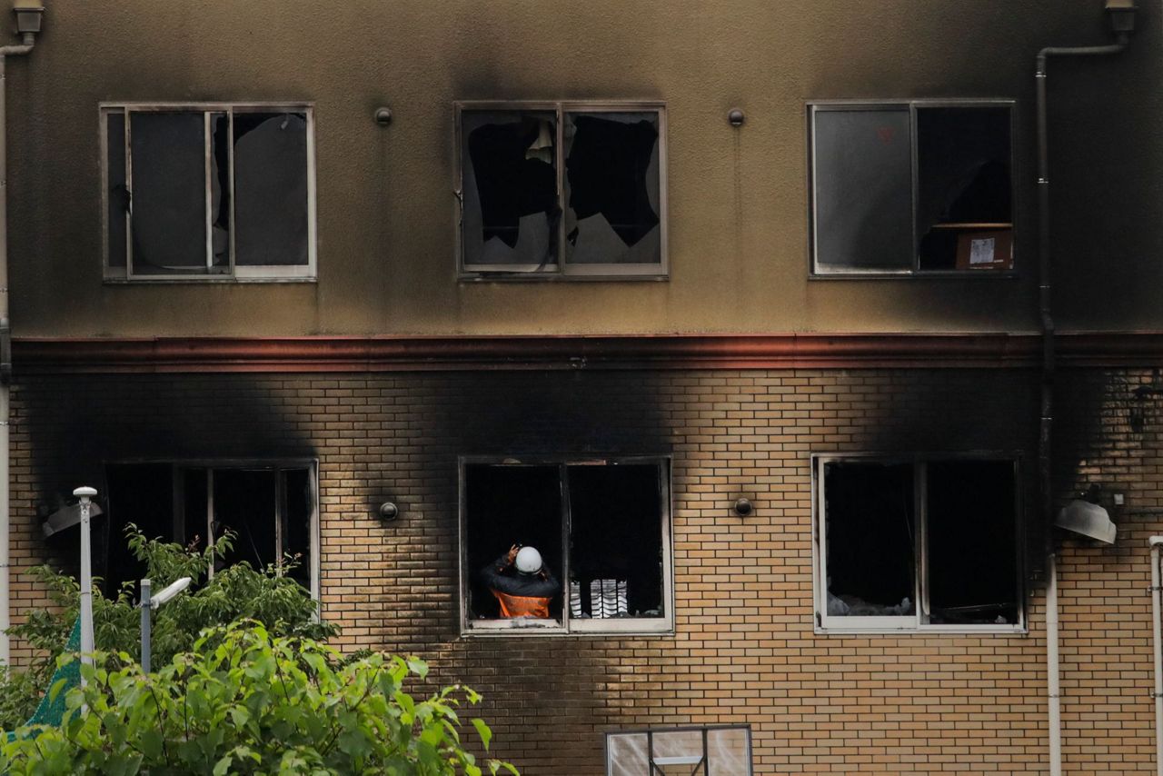 Police search Kyoto animation studio where fire killed 33