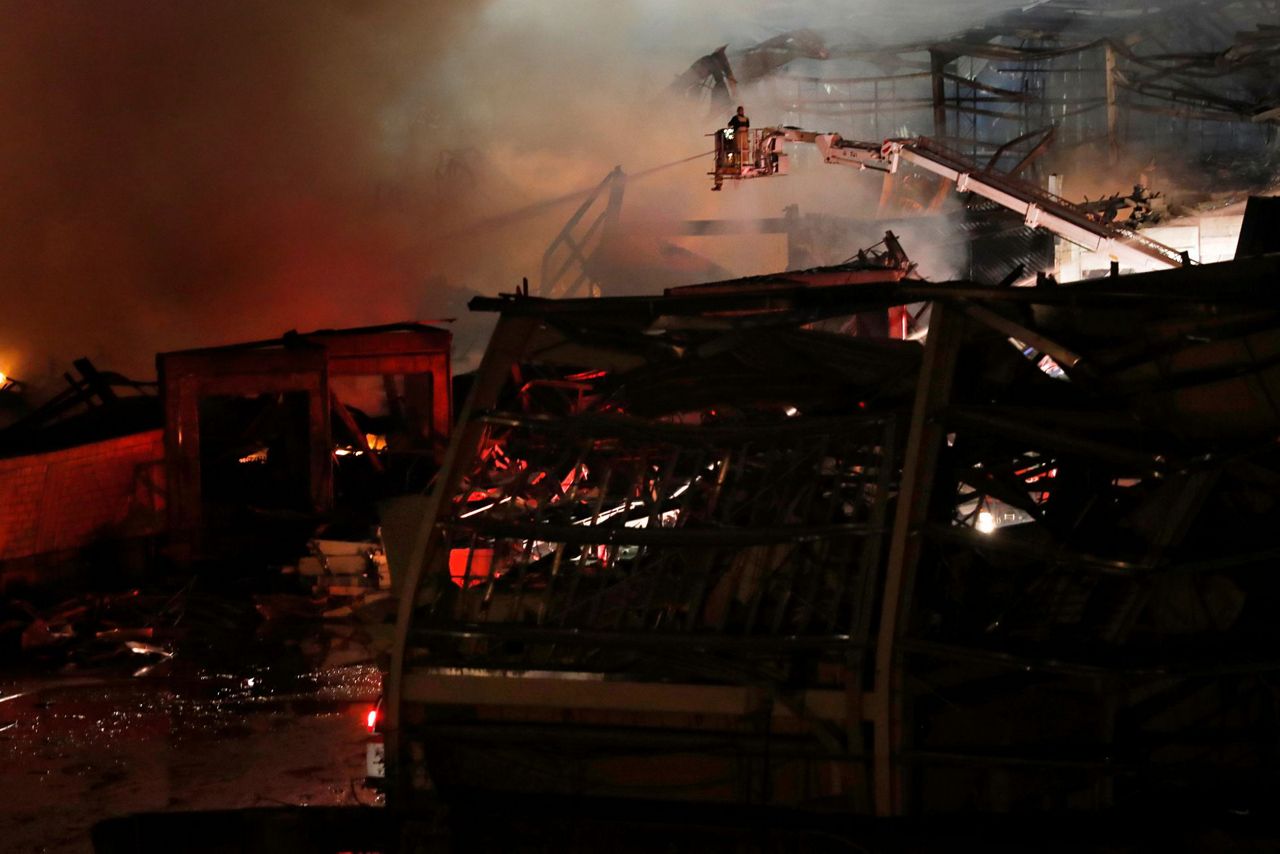 Huge fire breaks out at Beirut port a month after explosion