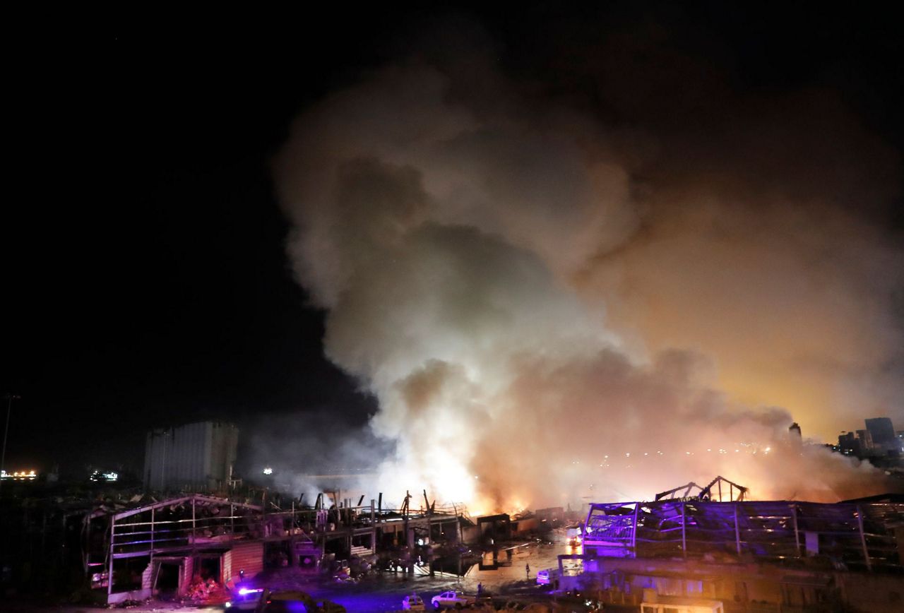 Huge fire breaks out at Beirut port a month after explosion