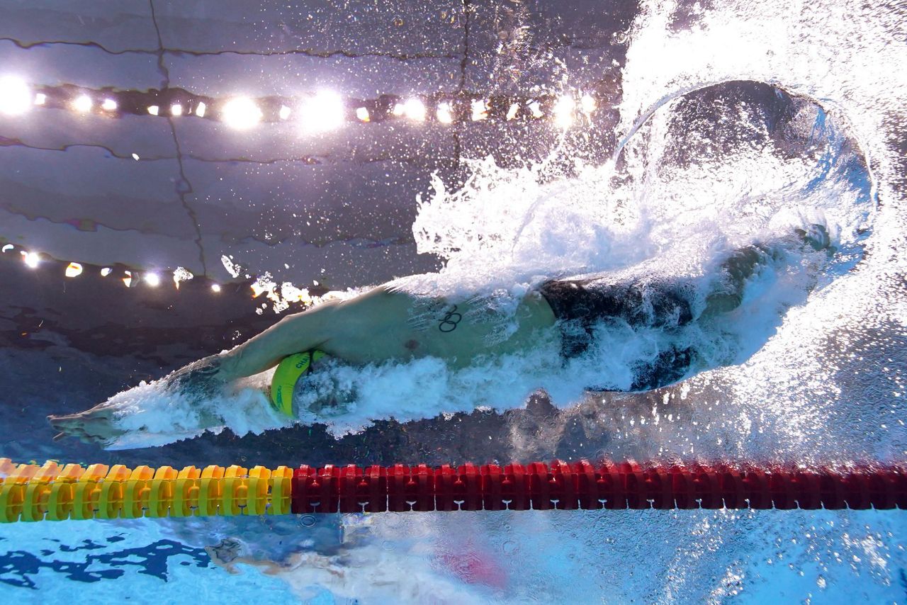 EXPLAINER: Olympic photos from far above — and underwater