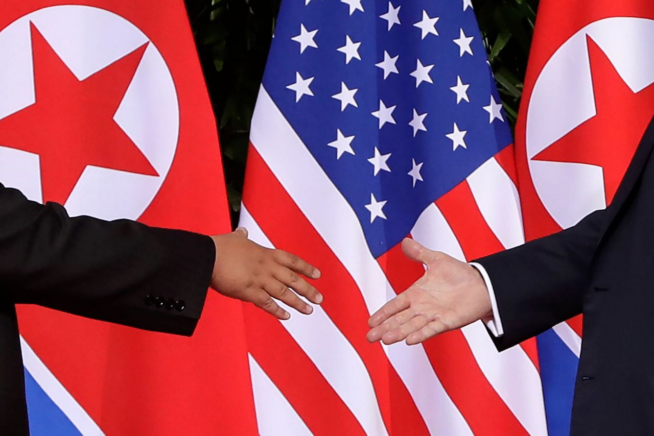 Trump and Kim shook hands in scene complex as their rivalry