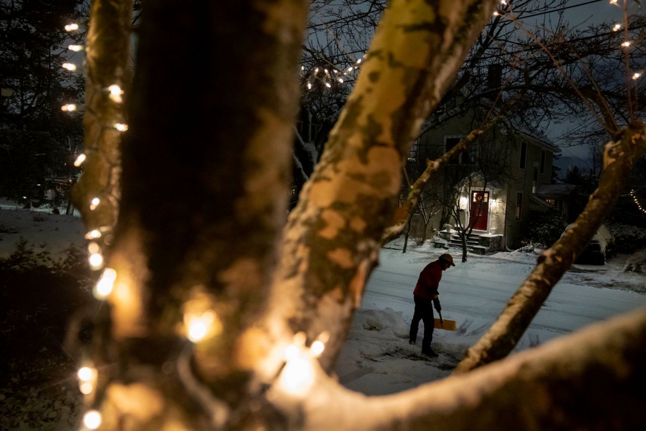 A strong winter storm bears down on a large swath of the US midsection