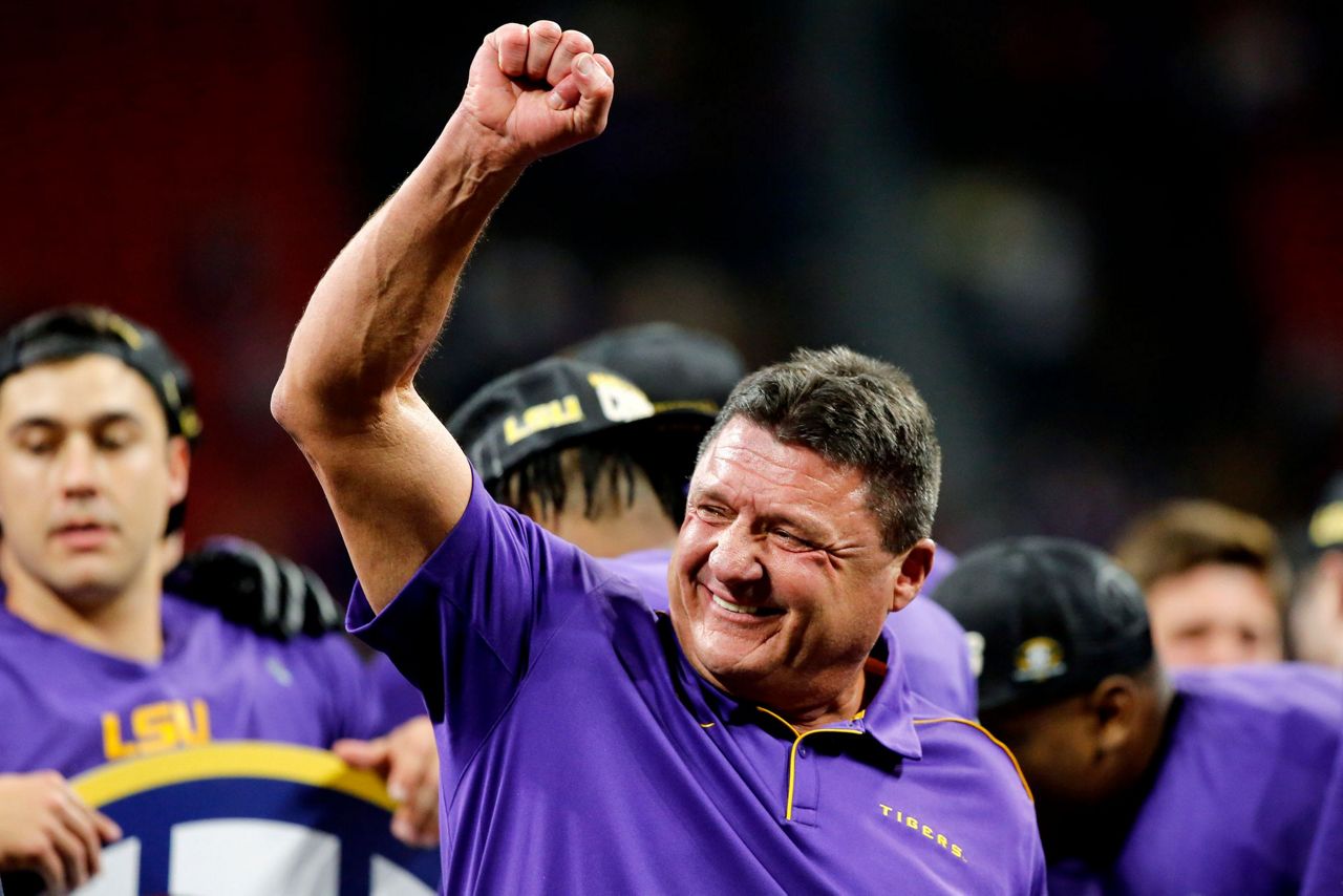 LSU's Ed Orgeron is AP college football coach of the year