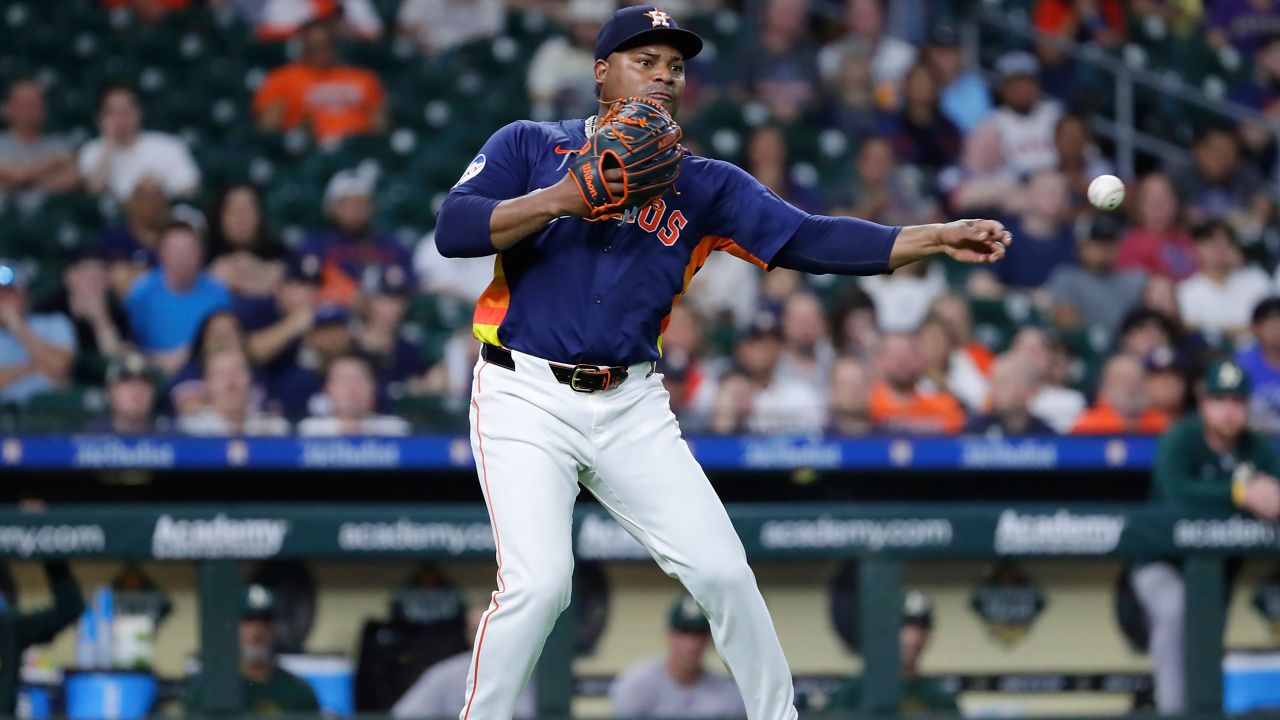 Astros limit A's to two hits in 3-0 victory