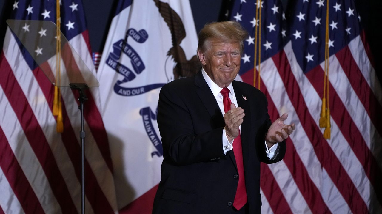 Trump slams Biden, GOP opponents at Iowa rally