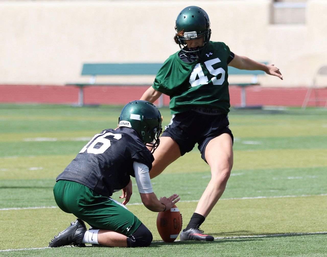 Adams State female football kicker eager to make her mark