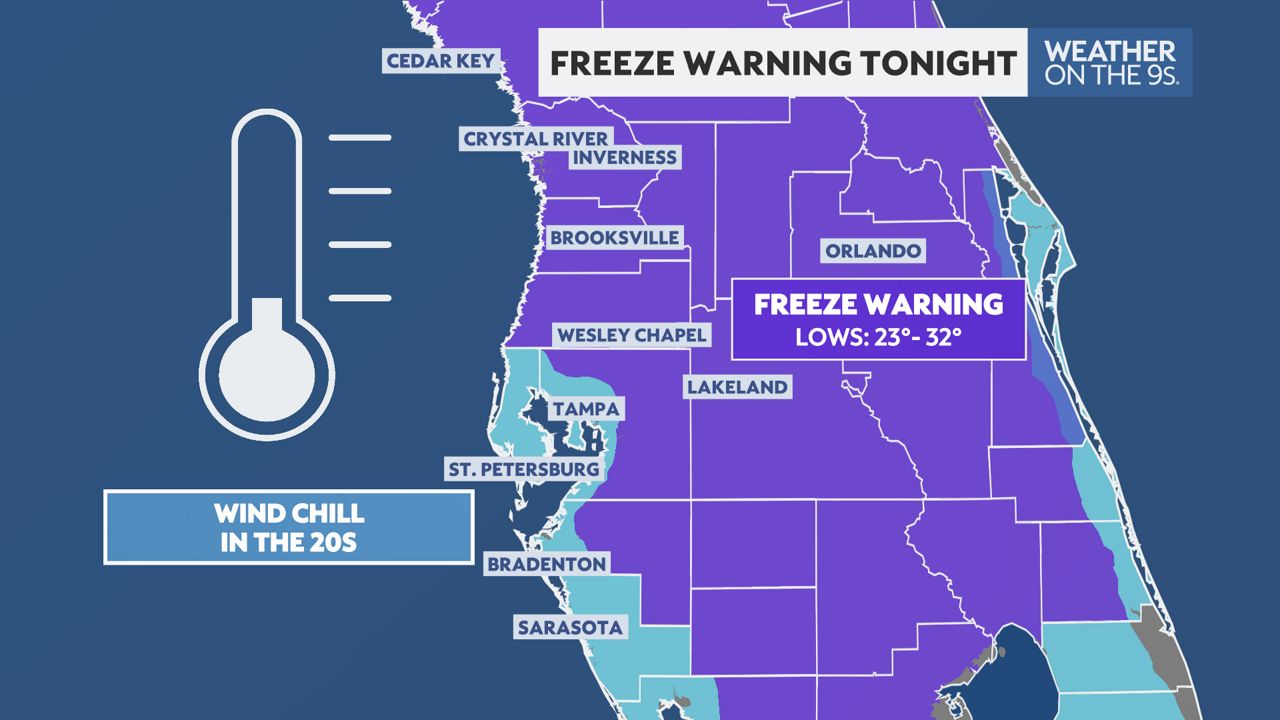 Coldest air of the season so far expected Friday morning