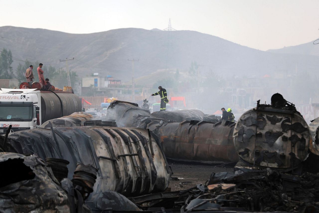 Fuel tankers catch fire, at least 10 hurt in Afghan capital