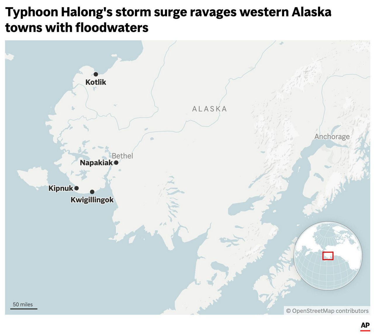 Alaska residents displaced by remnants of Typhoon Halong have limited ...