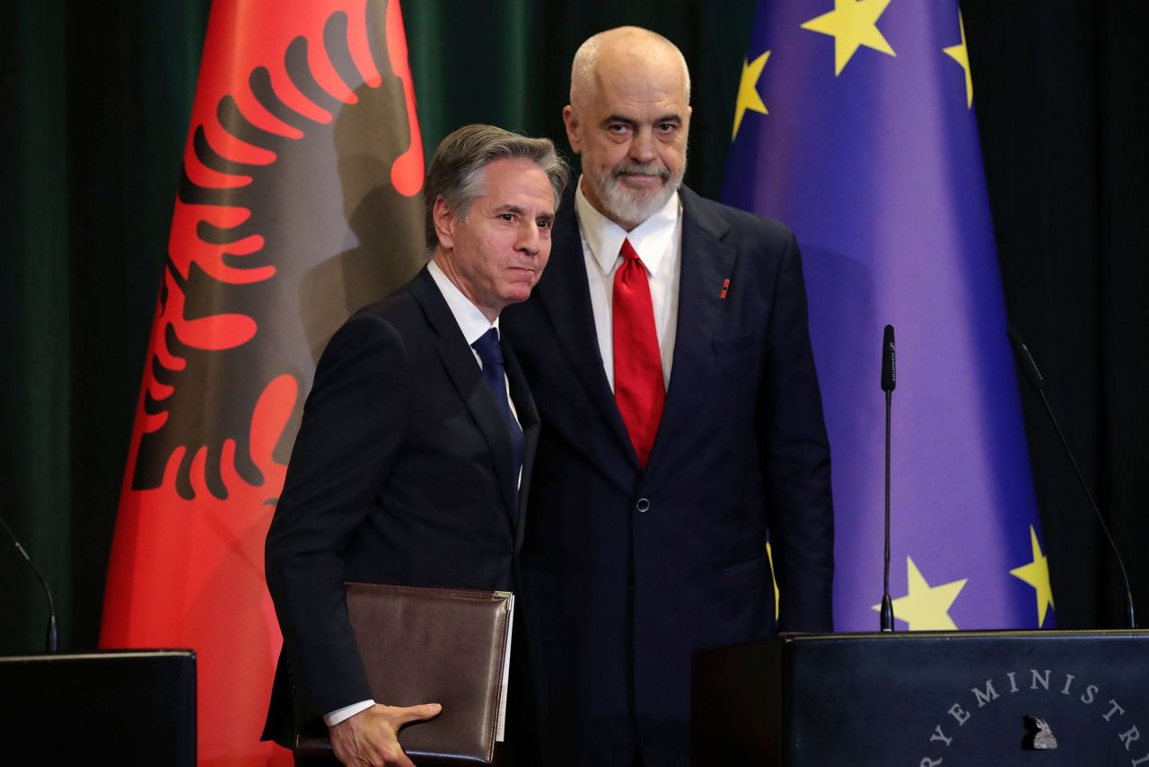 US secretary of state visits Albania, a key regional ally seeking ...