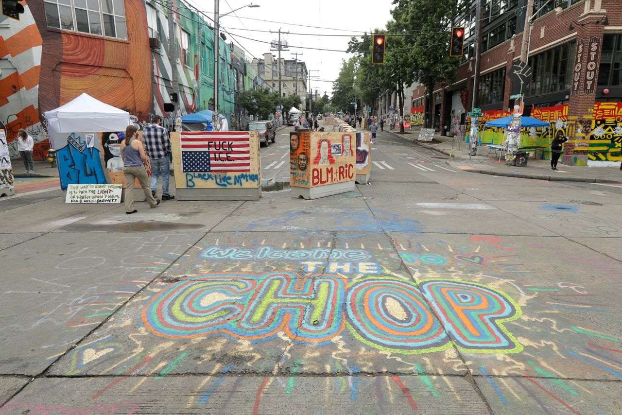 Shooting in Seattle protest zone leaves 1 dead, 1 injured