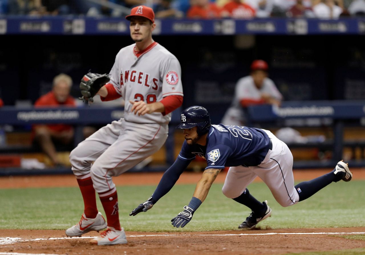 Beeks gets 1st win, Rays sweep Angels with 4-2 win