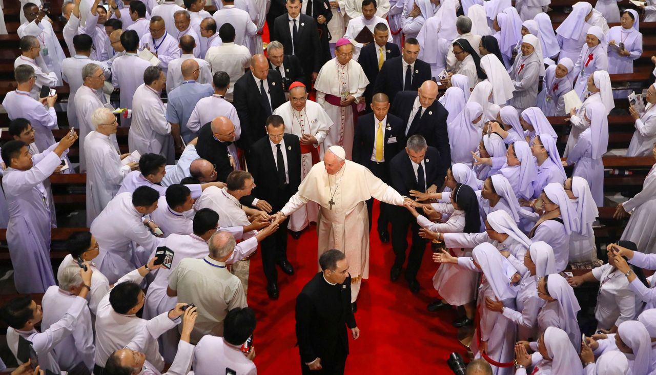 Pope turns attention to needs of Thai church, young people
