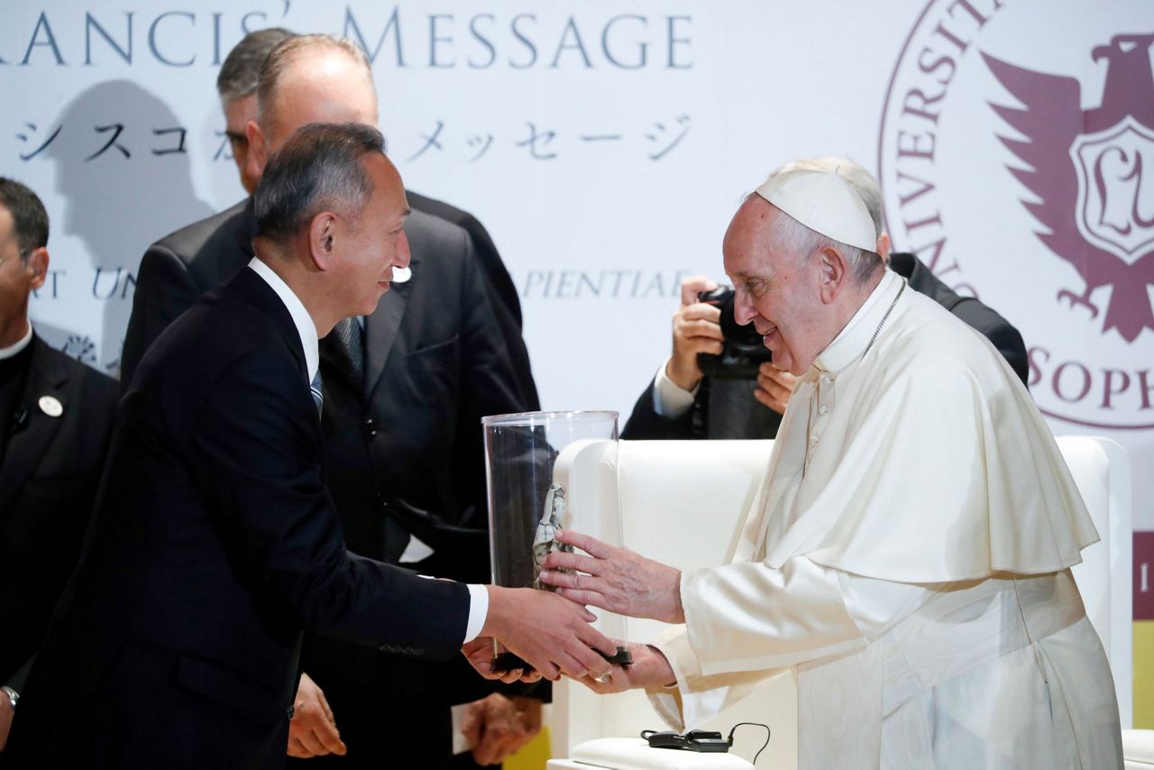 Pope visits Jesuit Japan community that could have been his