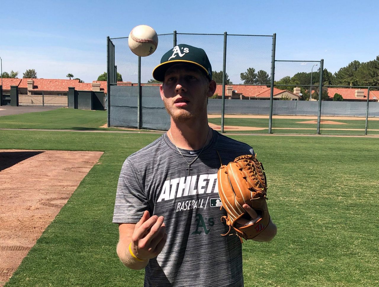 Pitcher discovered on social media lands chance with A's