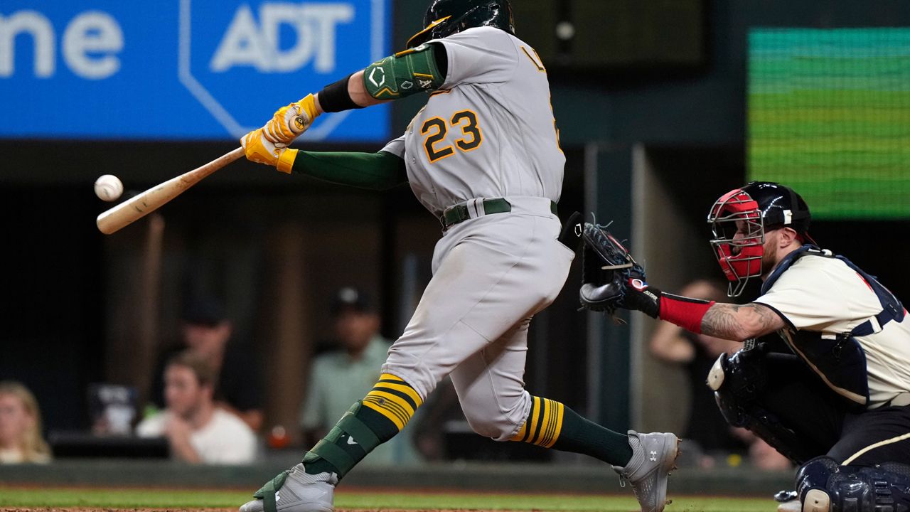 Athletics beat reeling Rangers 6-3