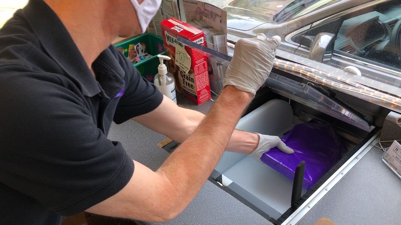 Drive-up library window